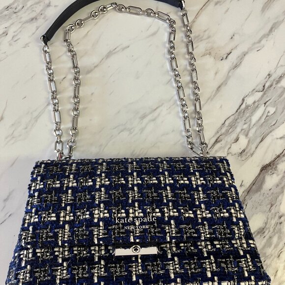 kate spade | Bags | Kate Spade Metallic Tweed Purse With Adjustable ...